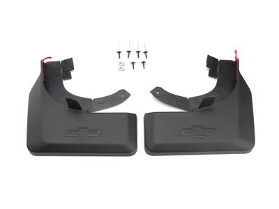 OEM GM 84109906 - Rear Splash Guards in Black with Bowtie Logo