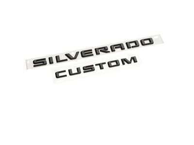 OEM GM 84300956 - Silverado Custom Emblems in Black