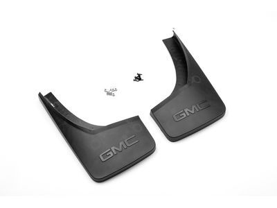 OEM GM 22894866 - Rear Molded Splash Guards in Black with GMC Logo