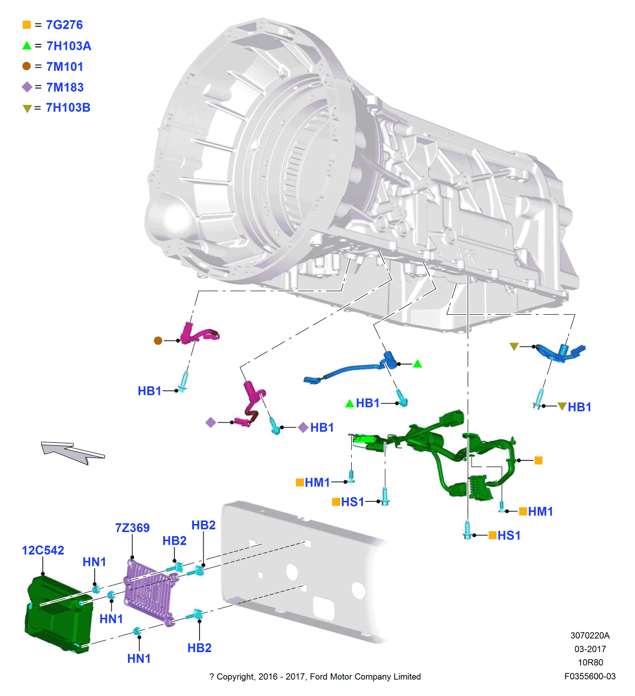 OEM Ford HL3Z-7G276-A - Connector