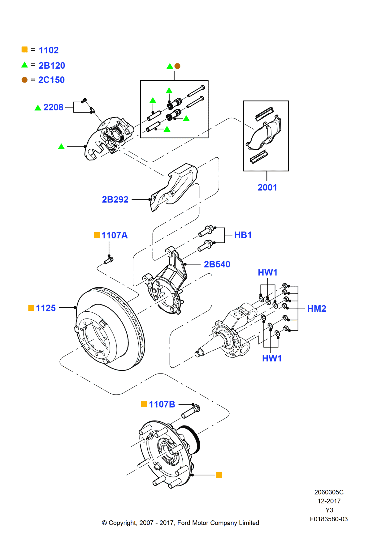 OEM Ford CU9Z-1102-A - Hub Assembly - Wheel