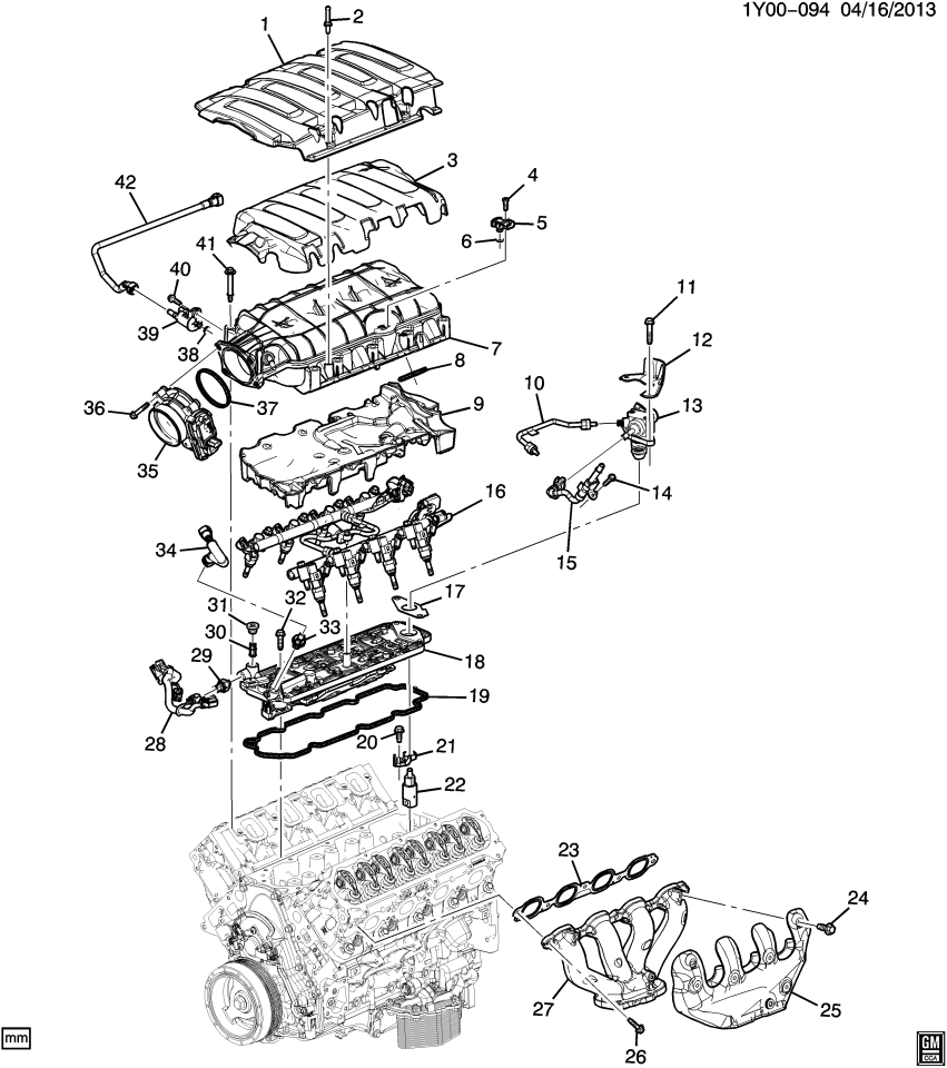 GM 12623104 Manifold Gasket