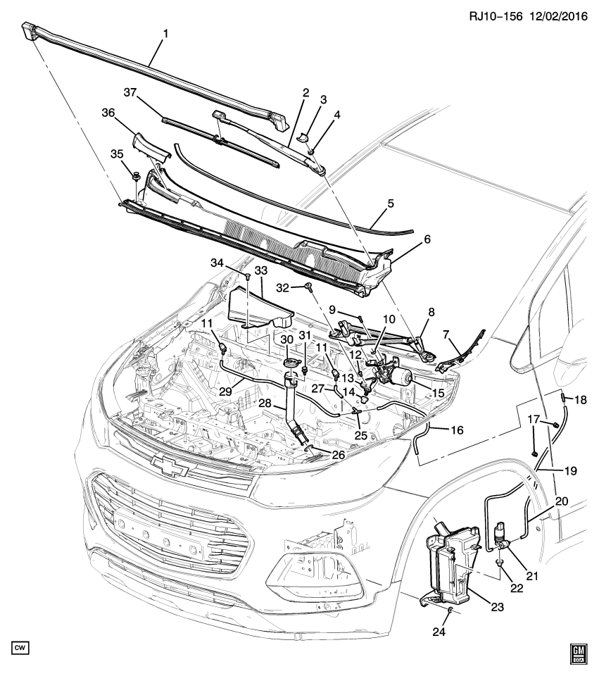 GM 95182247 Container-Windshield Washer Solvent