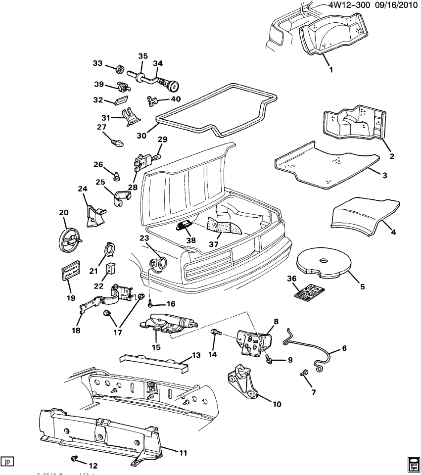 GM 7001087 Spring-Rear Cmpt Lid Lock Cyl Return