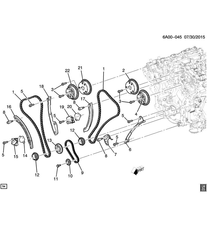 GM 12674628 Tensioner Kit-Timing Chain