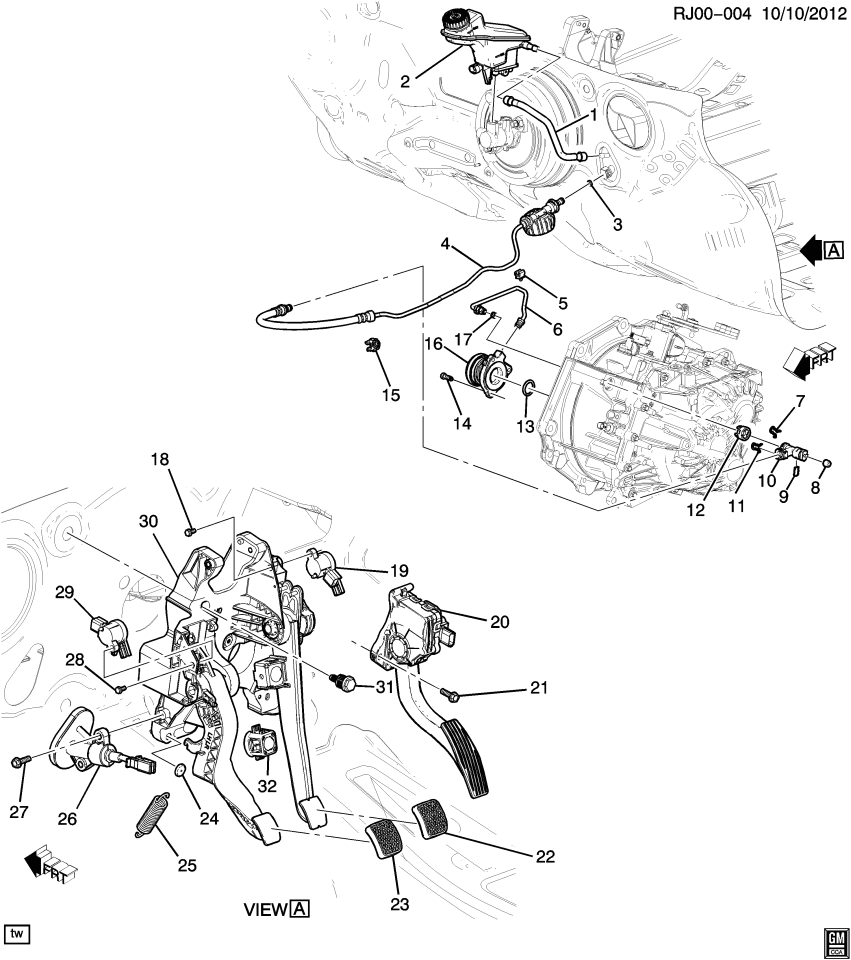 GM 96887800 Cylinder Asm-Clutch Master