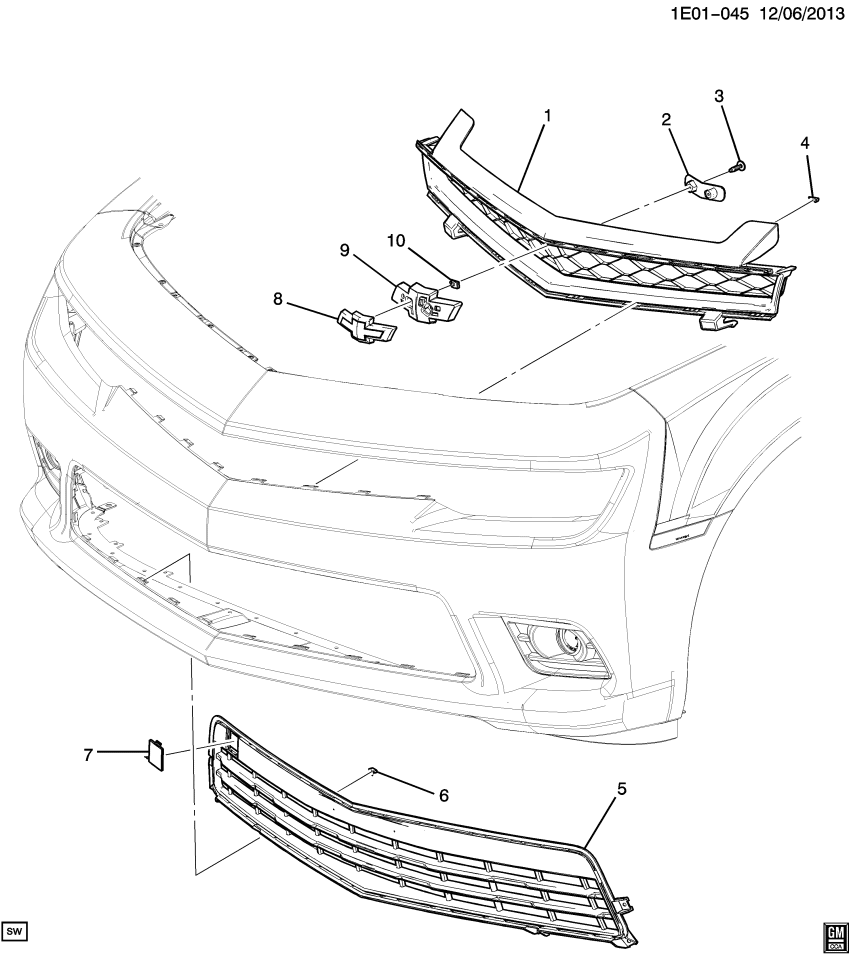 OEM GM 22965857 - Adapter-Front Grille Emblem