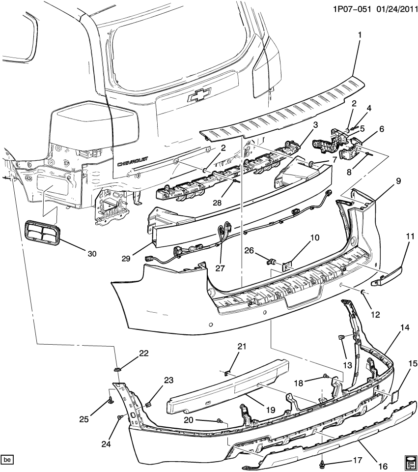OEM GM 96895652 - Absorber, Rear Bumper Energy