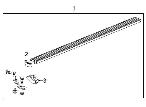 GM 84017116 Step Bar Assembly