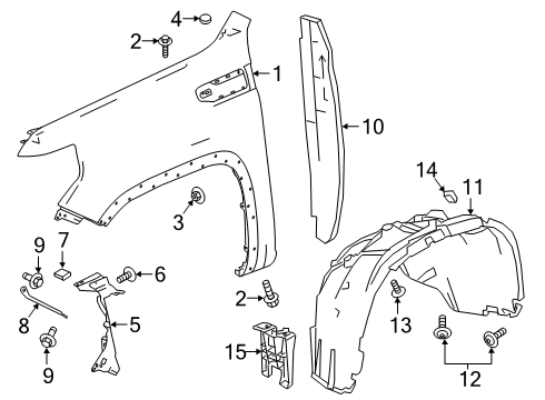 GM 84492807 BRACKET ASM-BODY SI F/FDR UPR FRT