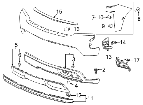 GM 84219073 Front Bumper Cover
