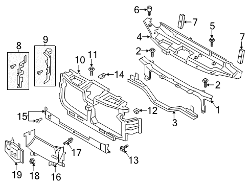 Ford HC3Z-8B455-A Bracket - Radiator Grille