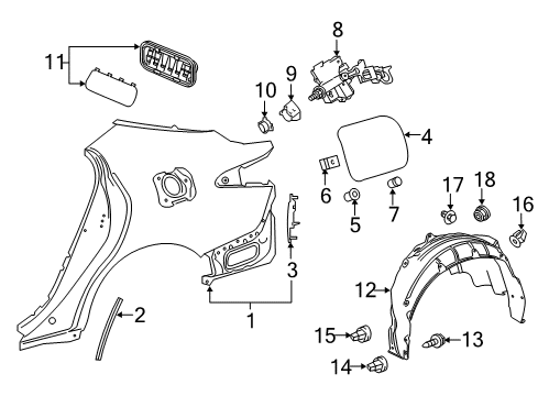 Toyota 58747-06130 Protector, Quarter P