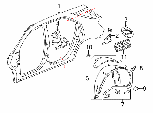 GM 25792816 Extension-Body Side Outer Panel Rear