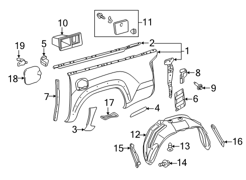 Toyota 76928-04020 Side Panel Protector