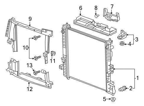 GM 84168786 Radiator Assembly