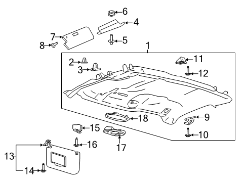 Ford FL3Z-13776-AA Dome Lamp