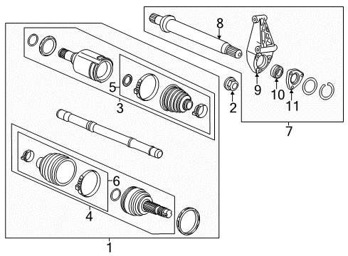 GM 13400098 Front Wheel Drive Intermediate Shaft Assembly