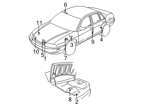 GM 10445318 Label-Fuel Feed Pipe Caution
