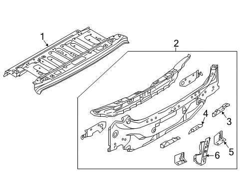 OEM Toyota 58386-WB001 - Bumper Bracket