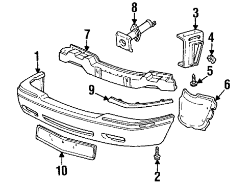 OEM GM 25727794 - Bracket-Front Bumper Fascia