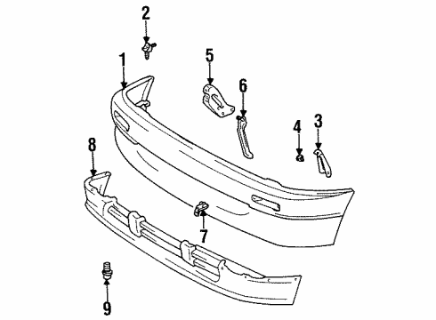 OEM Toyota 52145-89102 - Face Bar Side Bracket