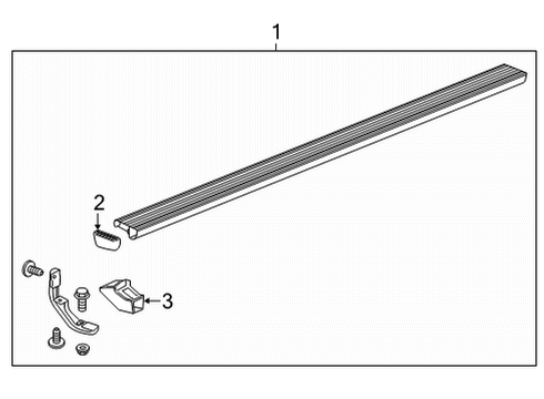 OEM GM 84388998 - Step Bar Assembly