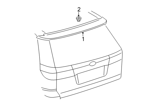 OEM Toyota 76871-08900 - Spoiler