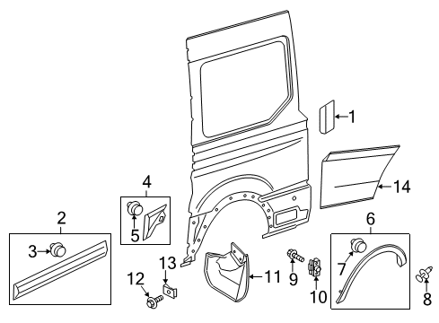 OEM Ford -W716569-S300 - Side Molding Retainer Nut