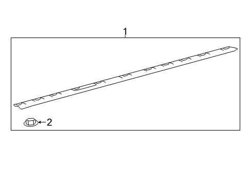 OEM Toyota 75851-02150 - Rocker Molding