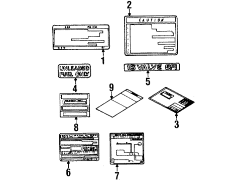 OEM GM 94853471 - Label, Evap Emission Hose Routing