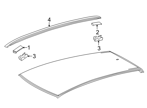 OEM Lexus 75554-78010-A0 - MOULDING, Roof Drip