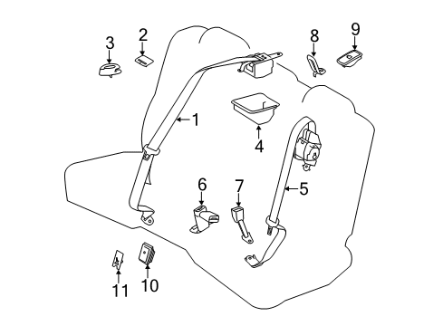 OEM Toyota 73717-33110-C0 - Anchor Cover