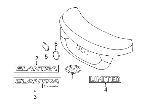 OEM Hyundai 86313-3X100 - Limited Emblem