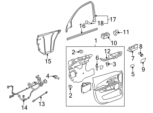 OEM GM 22778451 - Harness Asm-Front Side Door Door Wiring