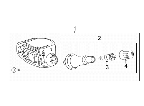 OEM GM 84413357 - Tire Pressure Monitor (XL8-433 MHz)