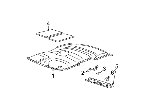 OEM GM 15065111 - PANEL, Roof Trim(Interior)