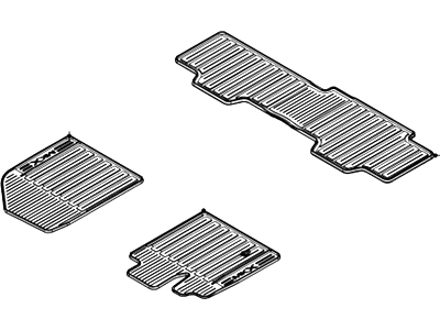 OEM Ford 7A1Z-7813300-A - Floor Mats - All-Weather Thermoplastic Rubber, Black