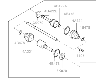 OEM Ford 5L2Z-4K138-B - Shaft Assembly