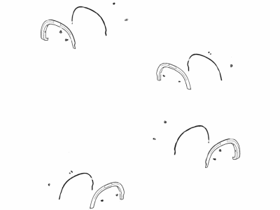 OEM GM 84297538 - Smooth Front and Rear Fender Flare Set in Black