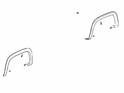 OEM GM 84219305 - Front and Rear Fender Flare Set in Silver Ice Metallic