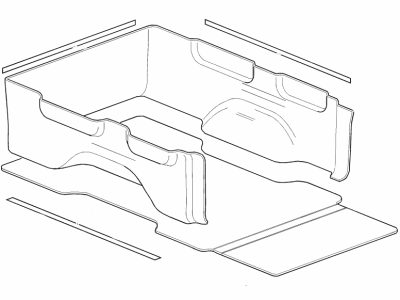 OEM GM 84096103 - Short Box Carpeted Bed Liner with GMC Logo