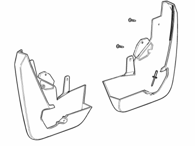 OEM GM 84433550 - Front Splash Guards in Black