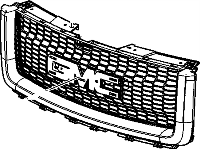 OEM GM 19154749 - Grille Pkg, Radiator (1.266) *Chrome *Install .50