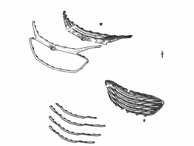 OEM GM 84337318 - Grille in Black Mesh with Black Chrome Surround