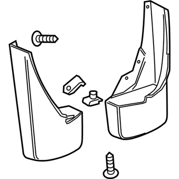 OEM GM 22894857 - Front Molded Splash Guards in Anthracite