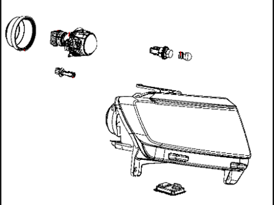 OEM Mopar 68086318AA - Headlight Left