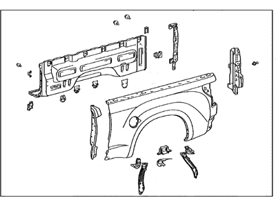 OEM Toyota 65600-0C070 - Panel Assy, Rear Body Side, LH