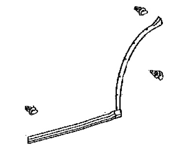 OEM Toyota 67887-48020 - WEATHERSTRIP, Rear Door RH