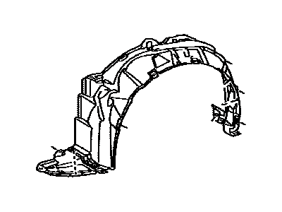 OEM Toyota 53876-47071 - Liner, Front Fender, LH